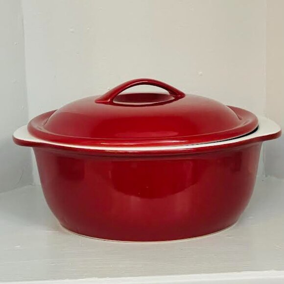 Kitchen | Corning Ware Vintage Round Covered Lid Cajun Red Casserole ...